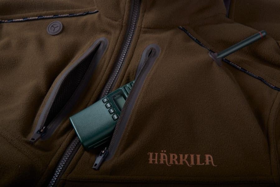 Härkila Lynx Reversible Windstopper Fleece Jacket Willow Green/AXIS MSP Red Blaze | Widforss